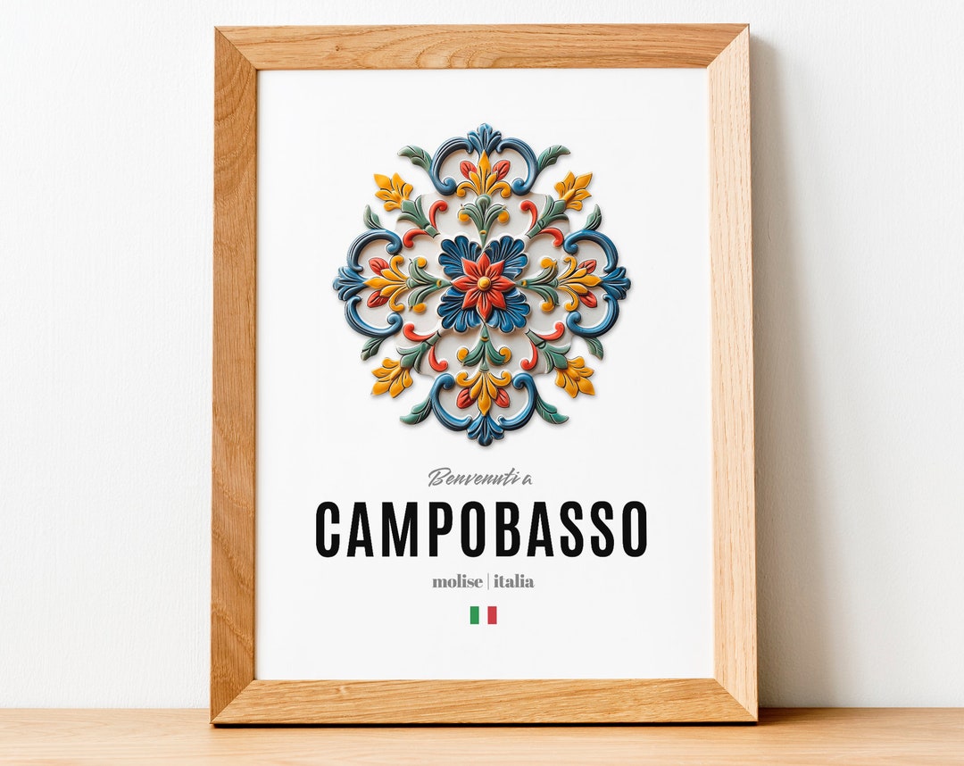 Campobasso, Molise, Italia Porcelain Heraldic Maiolica Wall Decor Print ...