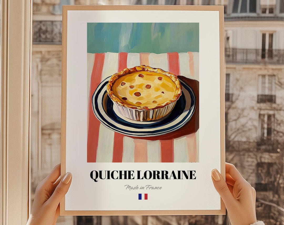 Quiche Lorraine, French Pastry Poster, Wedding Menu Buffet, French ...