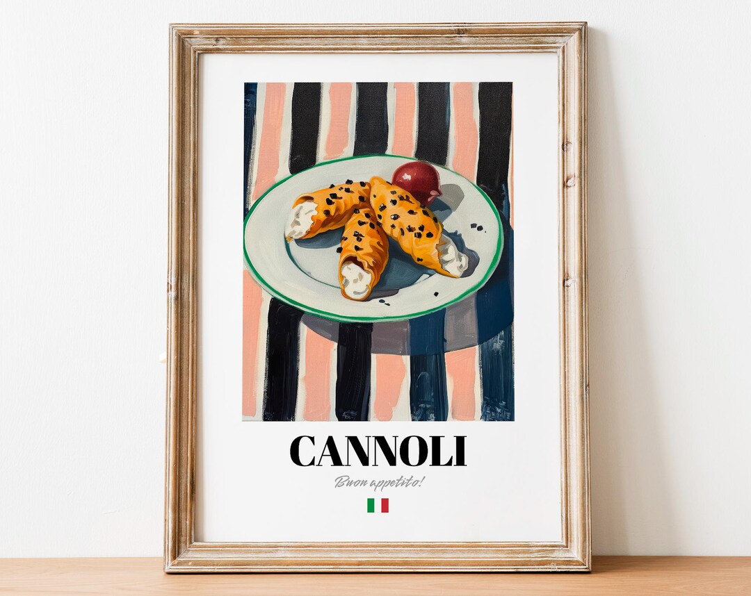 Vintage Cannoli Wall Decor: Aesthetic Italian Dessert Poster for ...