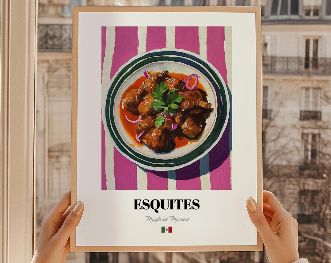 Esquites Poster, Mexican Cuisine Art, Mexican Food Print, Mexican ...