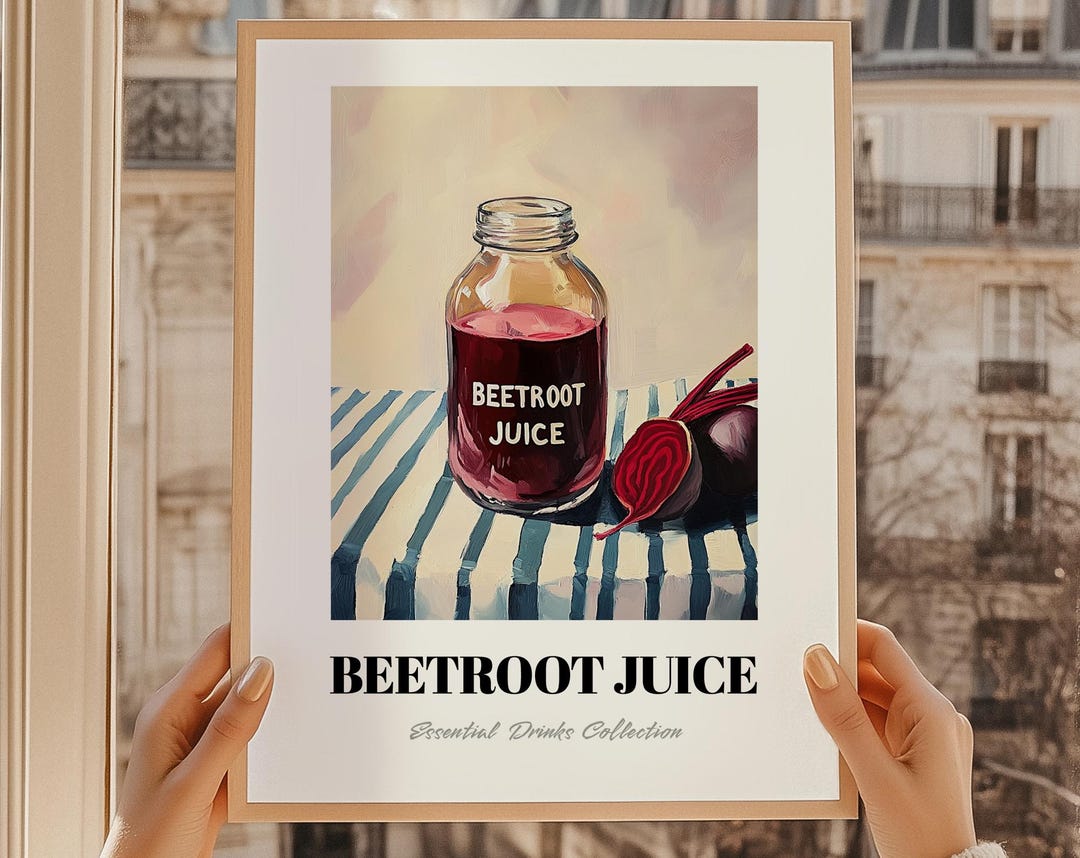 Beetroot Juice Painting, Cocktail Art Print, Kitchen Decor - Etsy