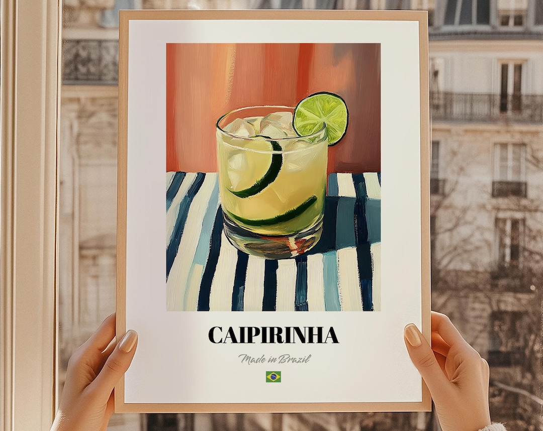Caipirinha Cocktail Art Print, Brazilian Bar Decor - Etsy
