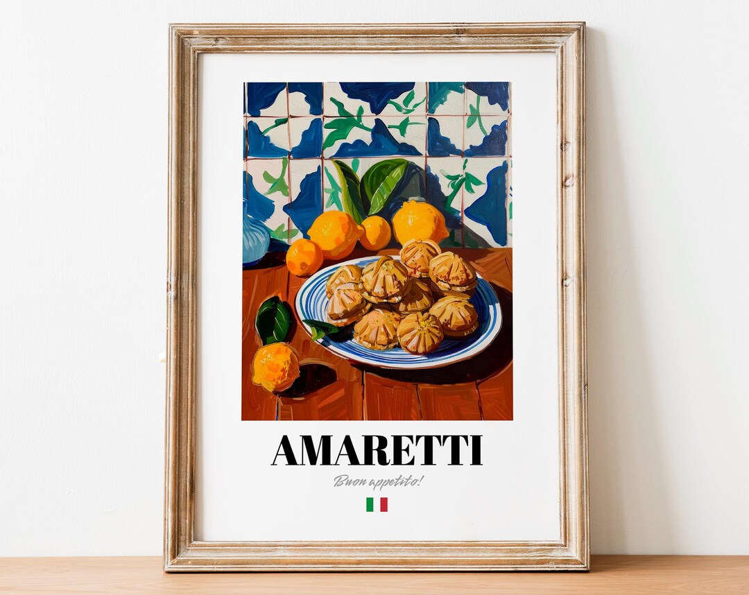 Amaretti Wall Decor: Italian Cookie Art for Almond Biscuit Fans - Etsy
