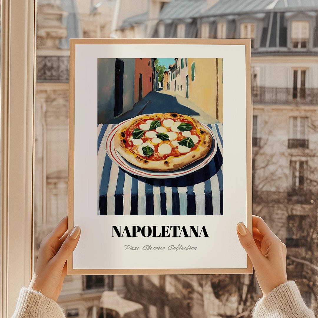Napoletana, Italian Pizza Poster, Napoletana Painting, Recipe Board ...