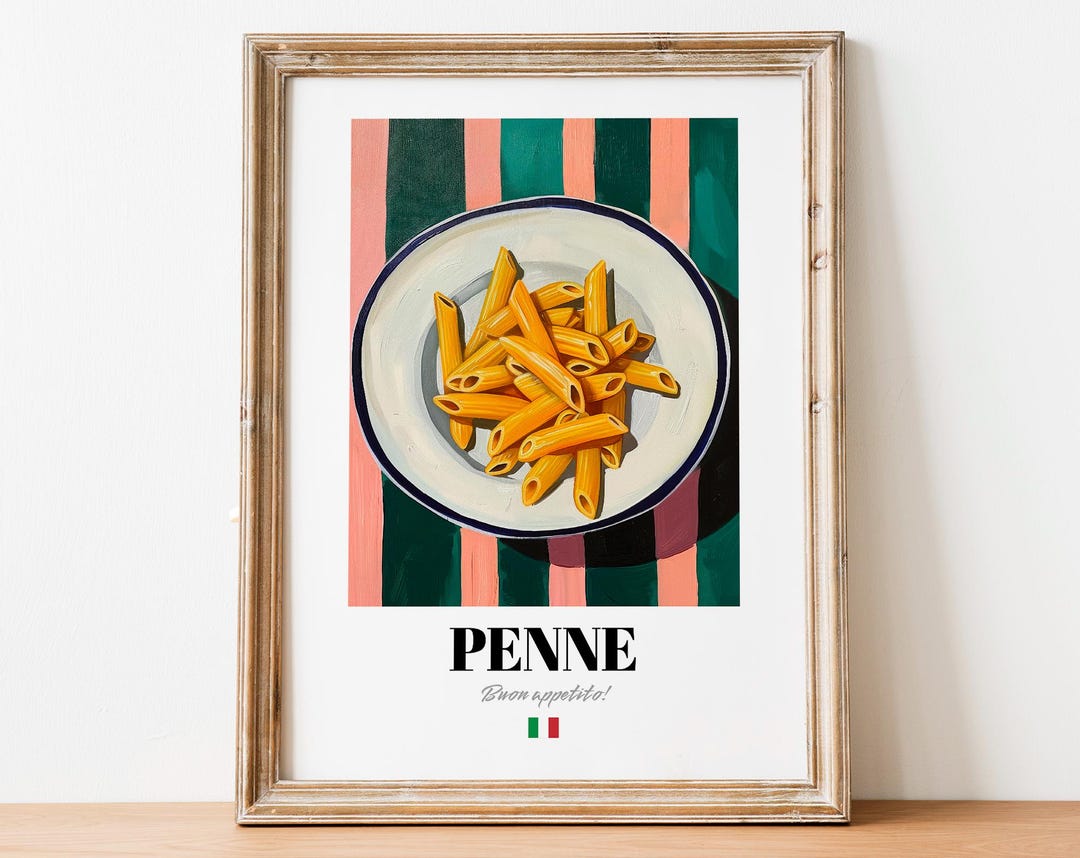 Vintage Penne Art: Italian Classic Decor for Pasta Fans - Etsy