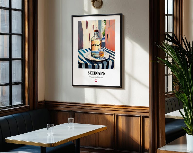 Austrian Schnaps Poster, Spirit Wall Art, Bar Decor - Etsy