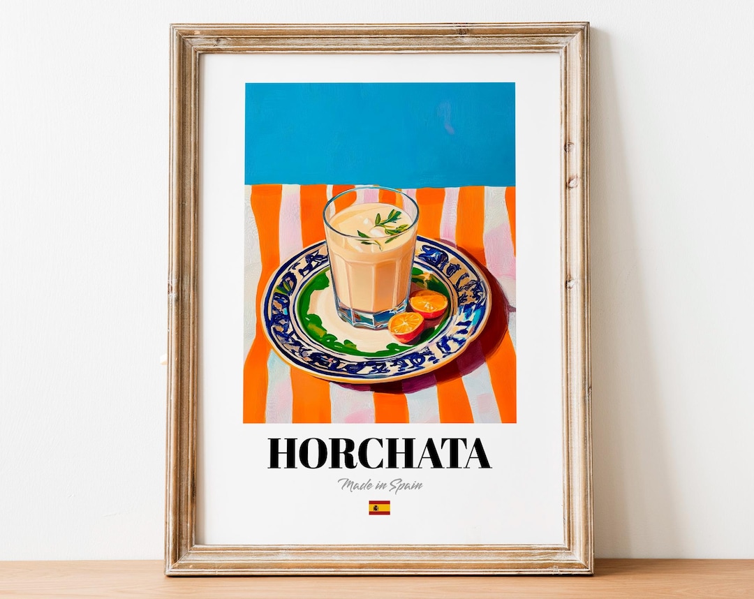 Horchata Print: Spanish Drink Poster, Kitchen Wall Art - Etsy