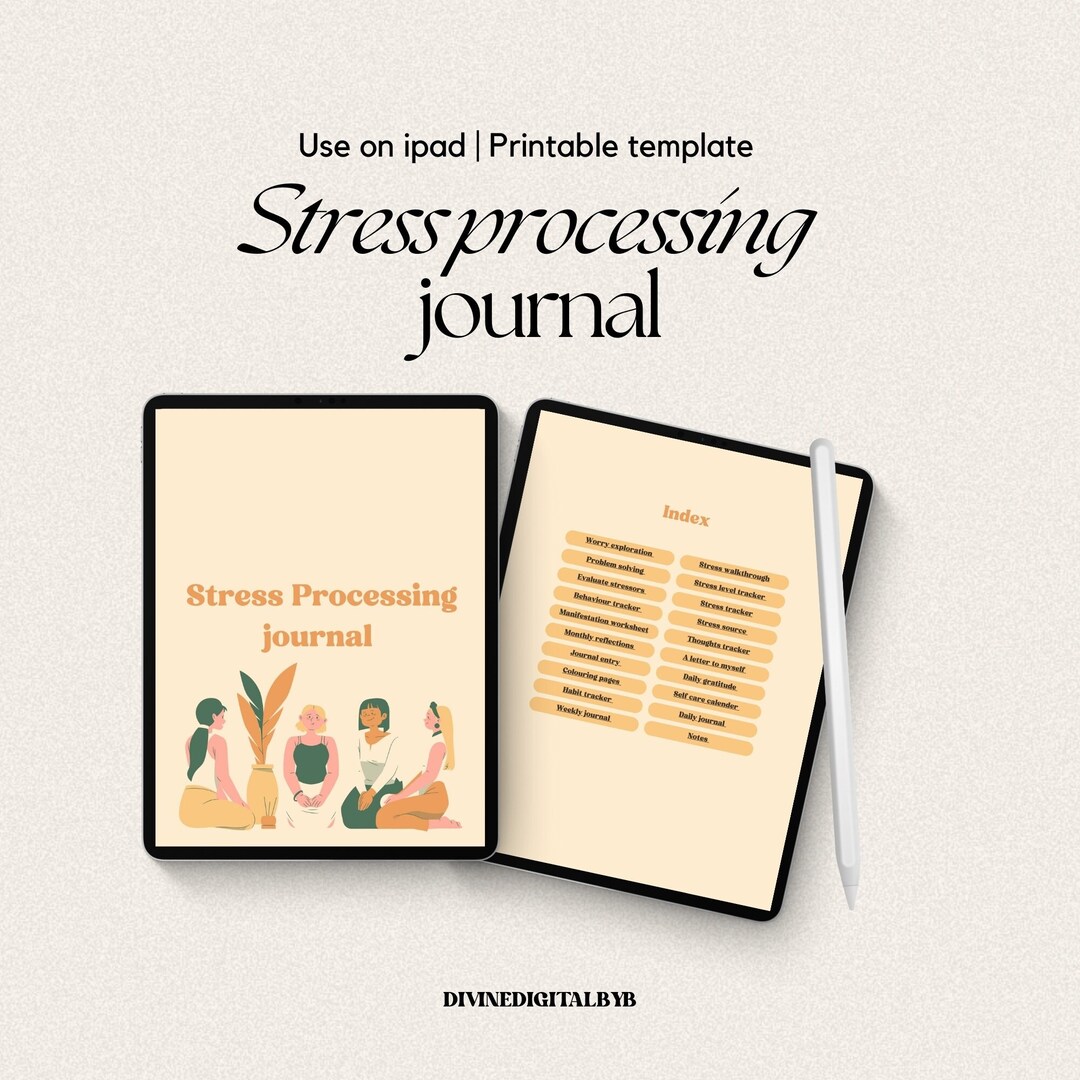 Stress Processing Journal, Printable Template, Good Notes Planner ...