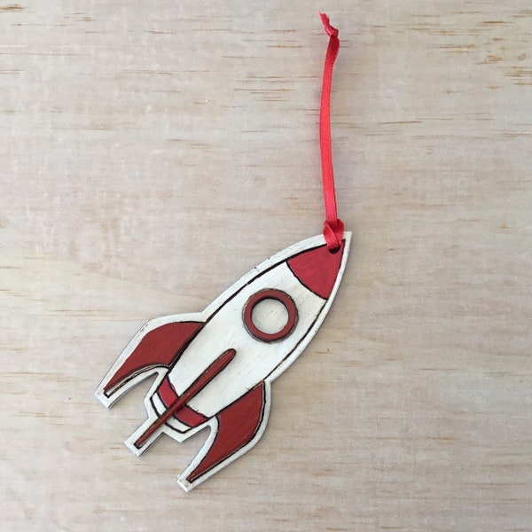 Rocket Ship Ornament - Etsy