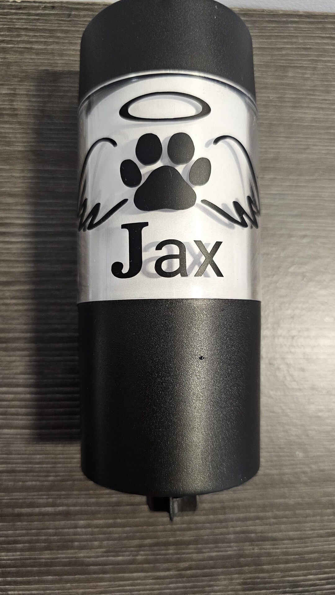 Pet Memorial Solar Light, Angel Wings With Pawprint. Customized With ...