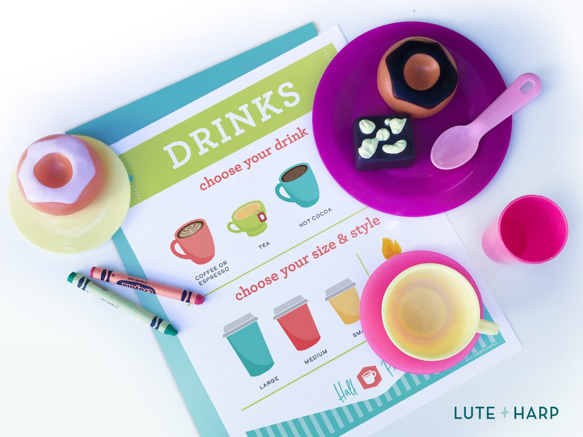 PRINTABLE Coffee Shop Pretend Play Kit Kids Pretend Play Barista ...