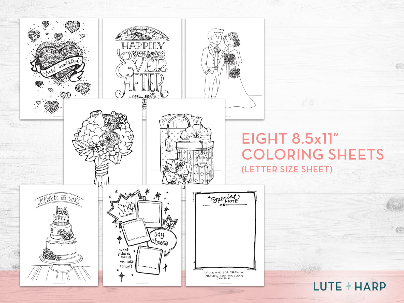 Wedding Activity Book and Coloring for Kids - Instant Digital Download ...