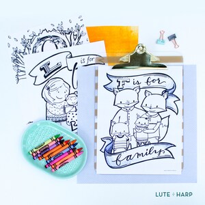 Alphabet Coloring Pages - Instant Digital Download - Kids Coloring ...