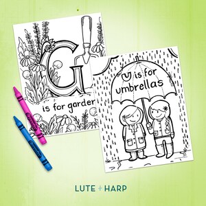 Alphabet Coloring Pages - Instant Digital Download - Kids Coloring ...