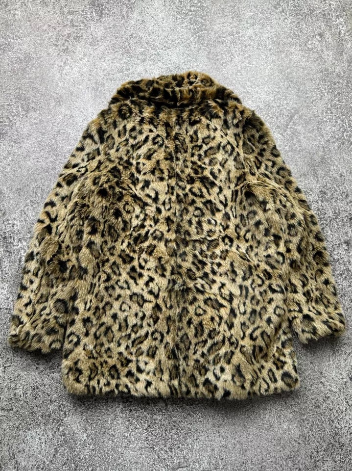 Vintage Faux Fur Leopard Coat Women's Size S - Etsy