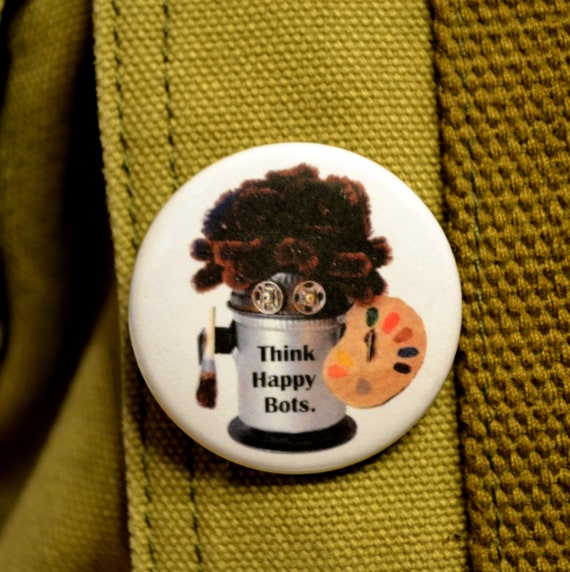 THINK HAPPY BOTS Norman the Robot as Bot Ross 1 1/2 - Etsy