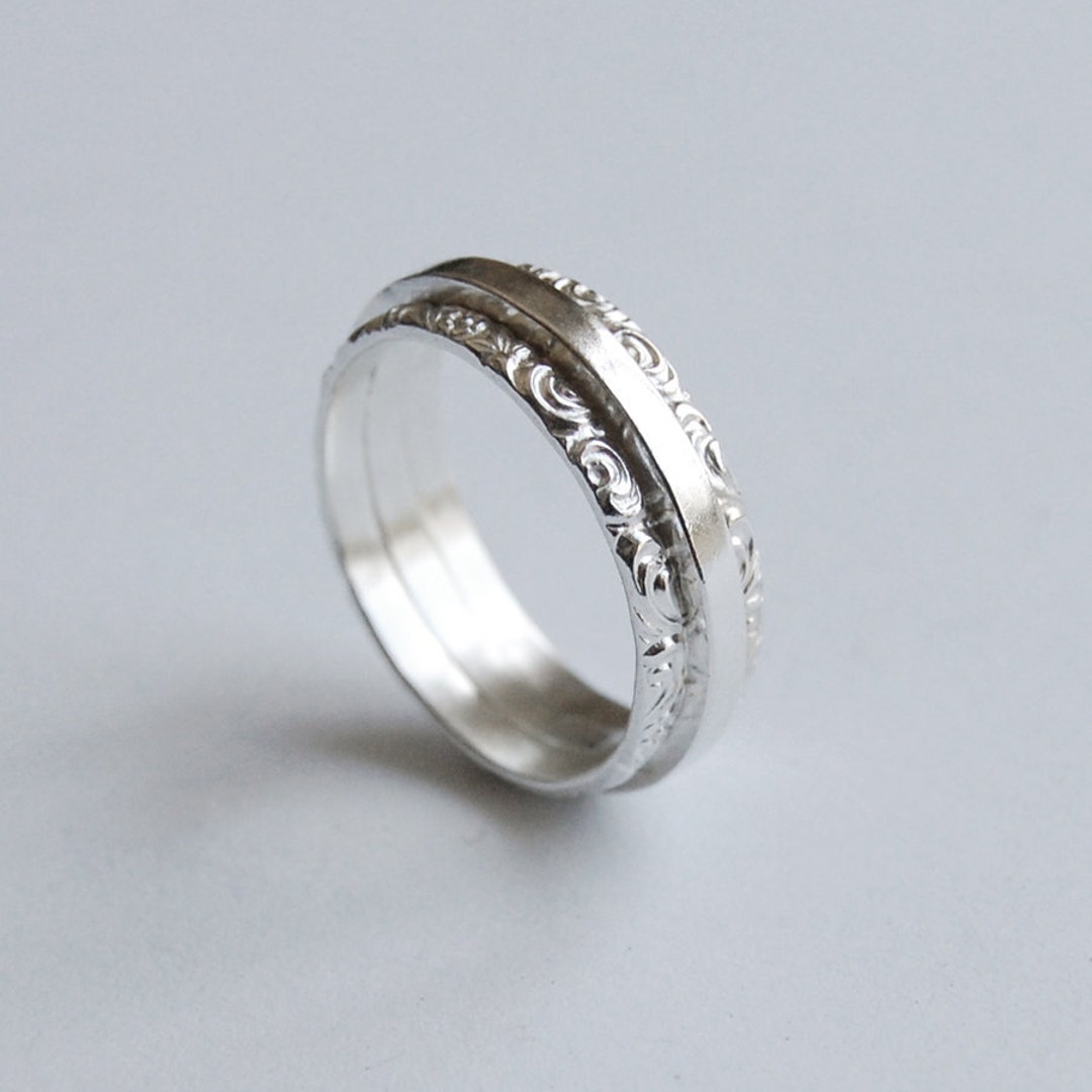 Silver 3 Band Ring Made to Order in Your Size. - Etsy