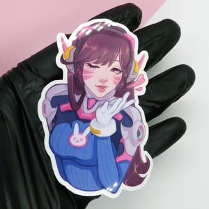 Flirty Dva Overwatch 2 Tank Vinyl Sticker | 3.5" Glossy Vinyl Sticker ...