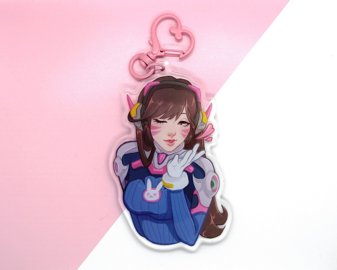 Overwatch Dva Acrylic Keychain Charm | 3.5" | Cute for Backpacks and ...
