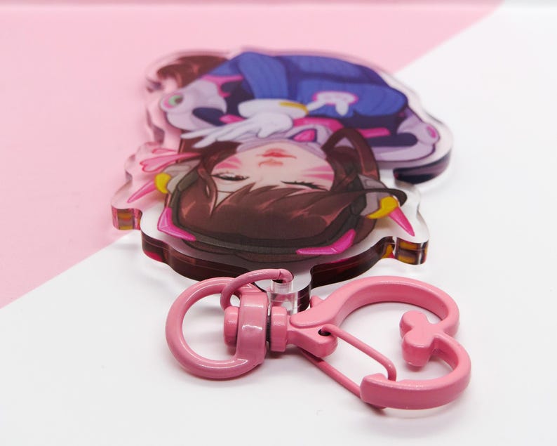 Overwatch Dva Acrylic Keychain Charm | 3.5" | Cute for Backpacks and ...