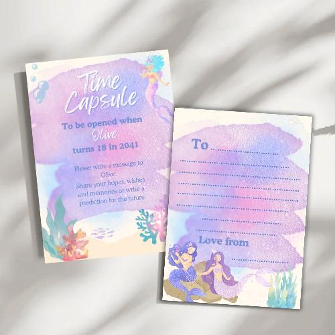 Editable 'two the Sea' Digital Time Capsule - Download Printable ...