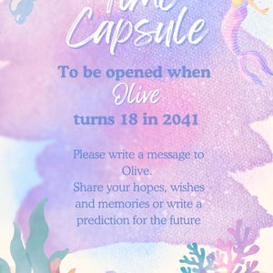 Editable 'two the Sea' Digital Time Capsule - Download Printable ...