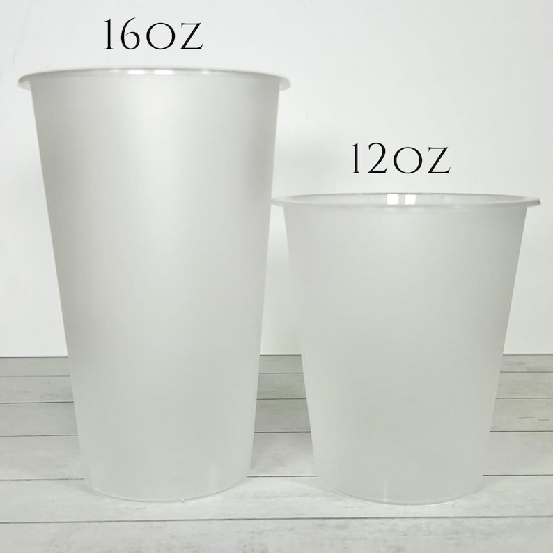 Personalized Wedding Cups – Custom Frosted Shatterproof Cups, Monogram ...