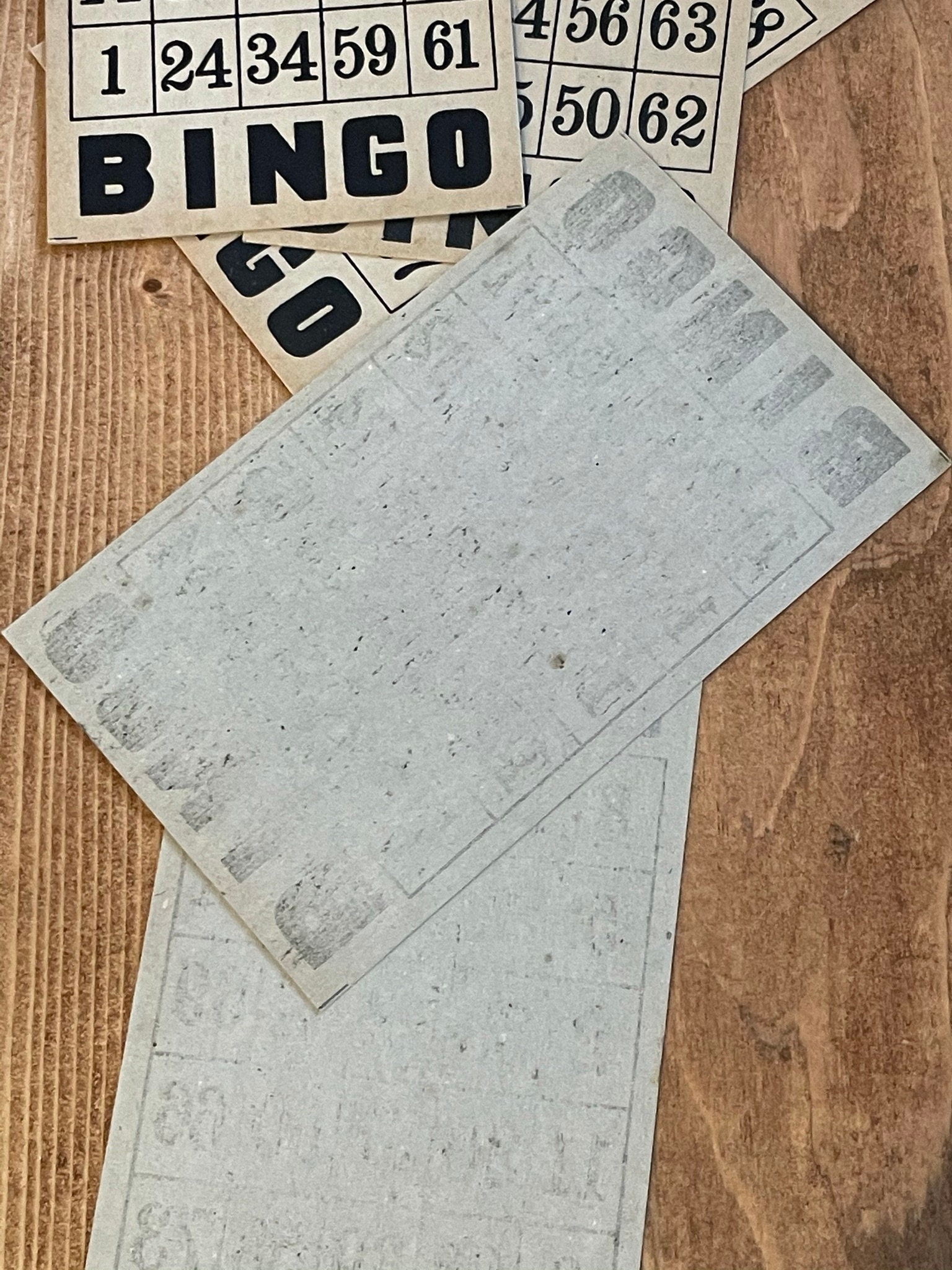 Vintage Bingo Cards Set of 5 - Etsy