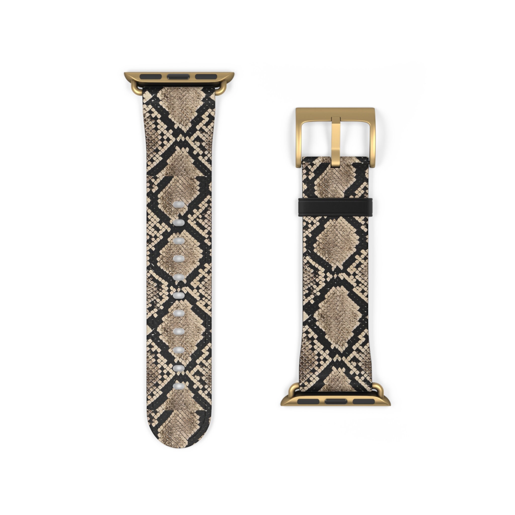 Snake Skin Python Print Apple Watch Band Series 3 4 5 6 7 8 9 SE 38mm ...