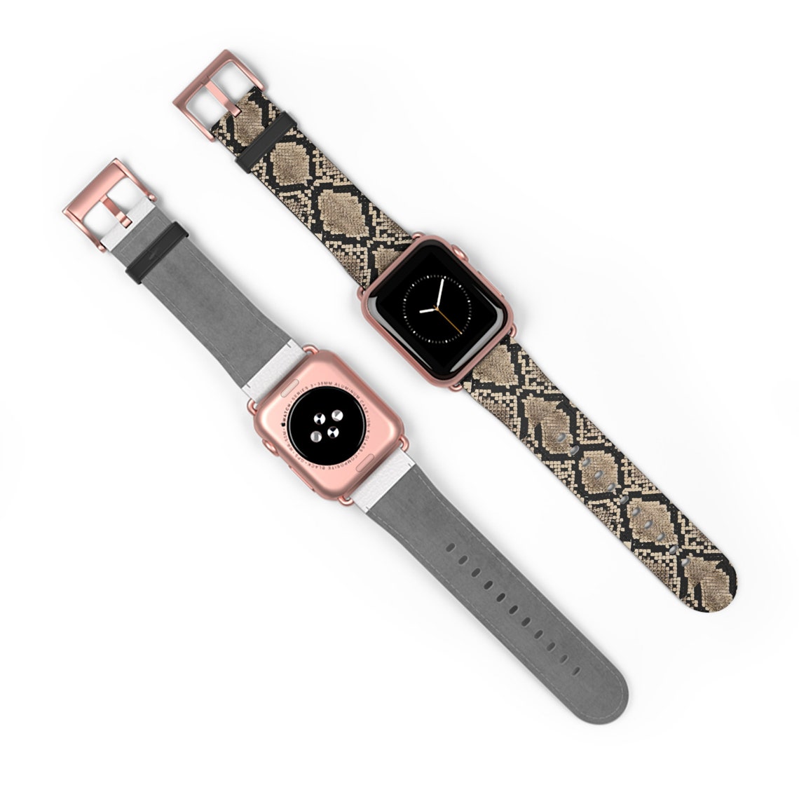 Snake Skin Python Print Apple Watch Band Series 3 4 5 6 7 8 9 SE 38mm ...