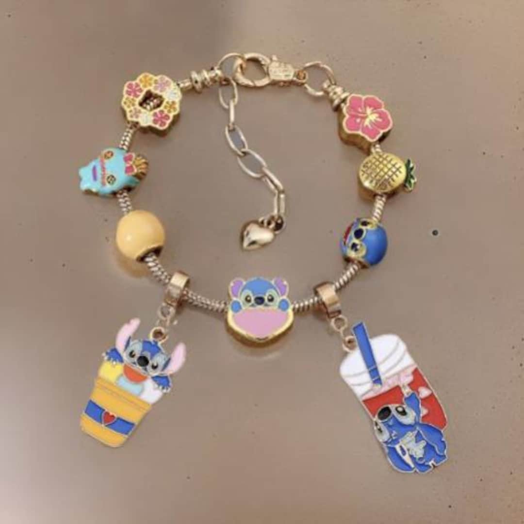 Y2K Stitch Stitch Charm Bracelet Cute Cartoon Jewelry Gift for Kids ...
