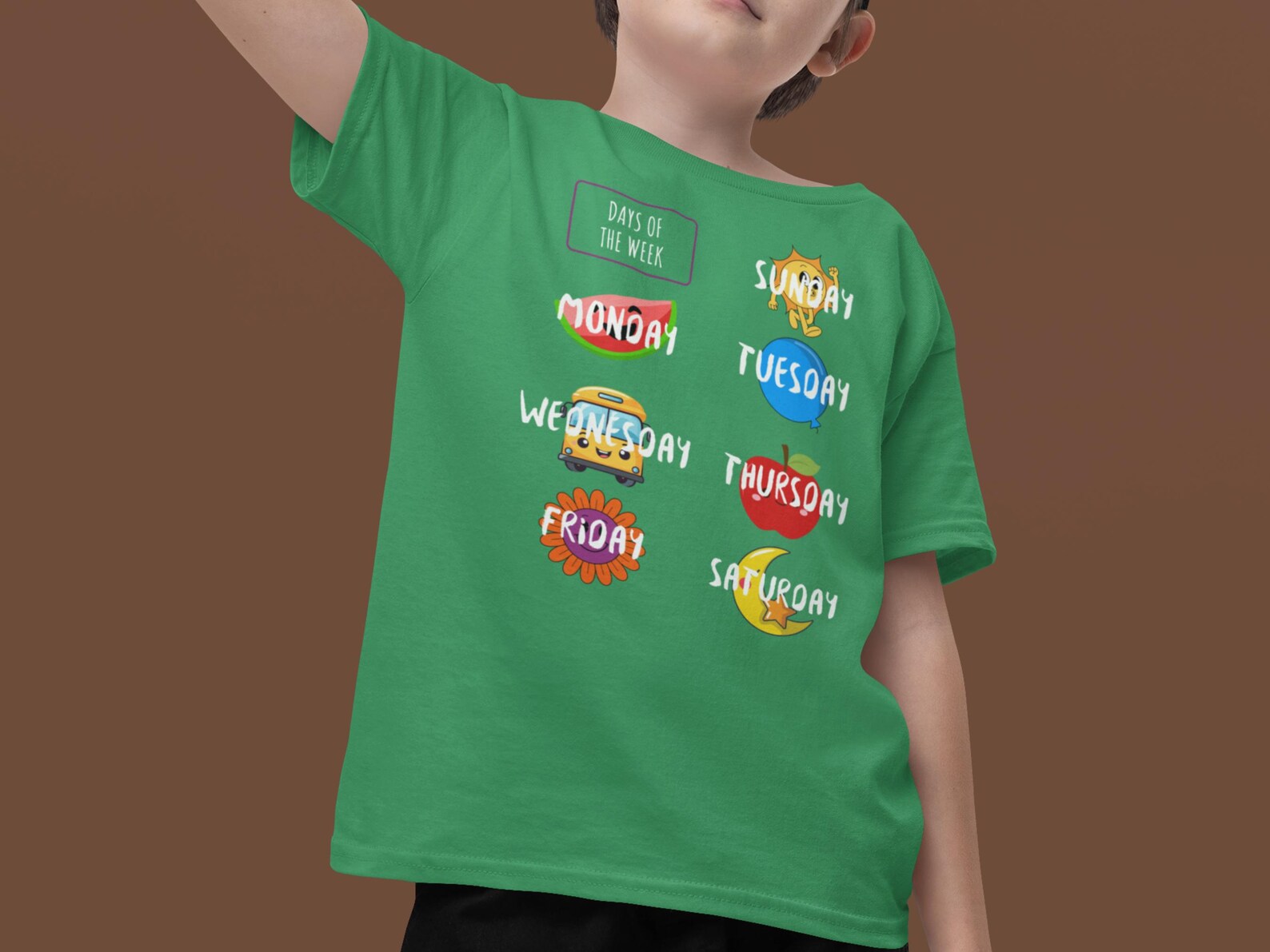 Days of the Week Shirt,kids Days of the Week Shirt, Monday to Friday ...