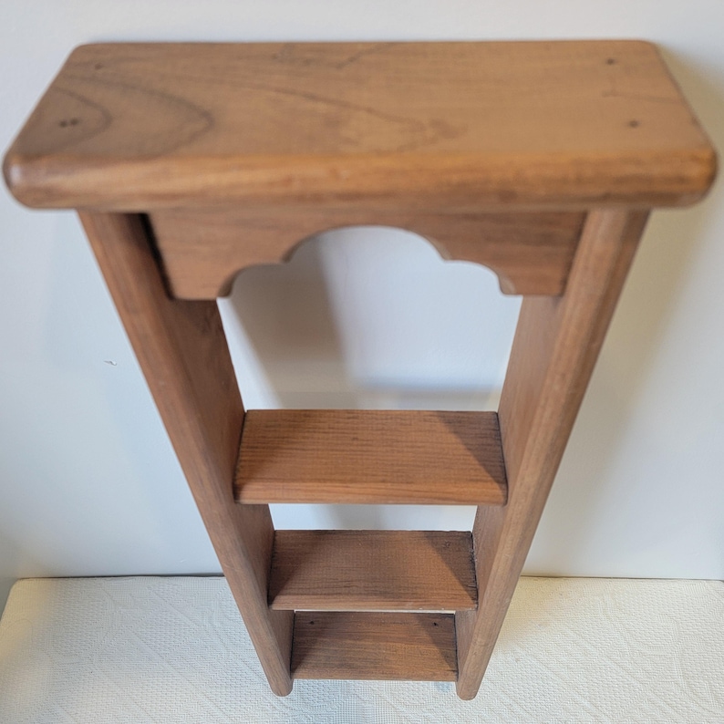 Wooden Knick Knack Wall Shelf, Wall Shelf, Vintage Shelf, Cottagecore ...