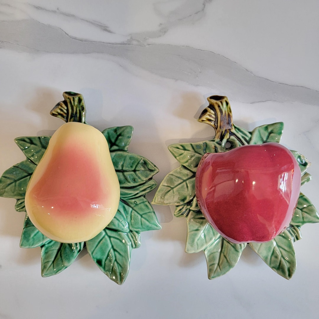 Vintage Fruit Wall Pockets From Mccoy Pottery, Apple and Pear, - Etsy