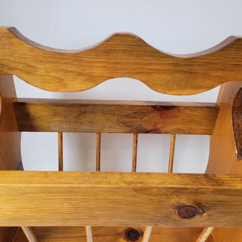 Vintage Wood Magazine Rack With Heart Cutouts - Etsy