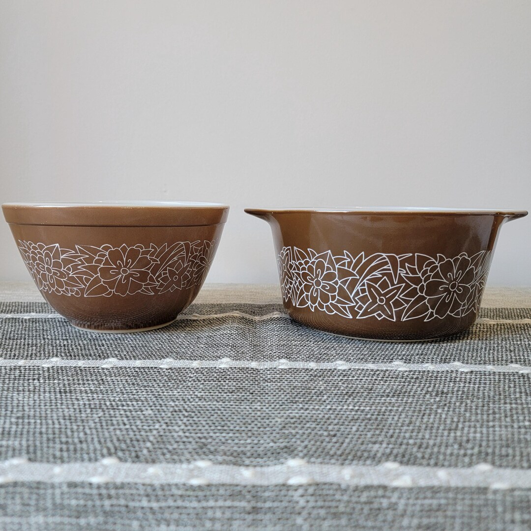 Pyrex Mixing Bowl Woodland Pattern, Vintage Pyrex - Etsy