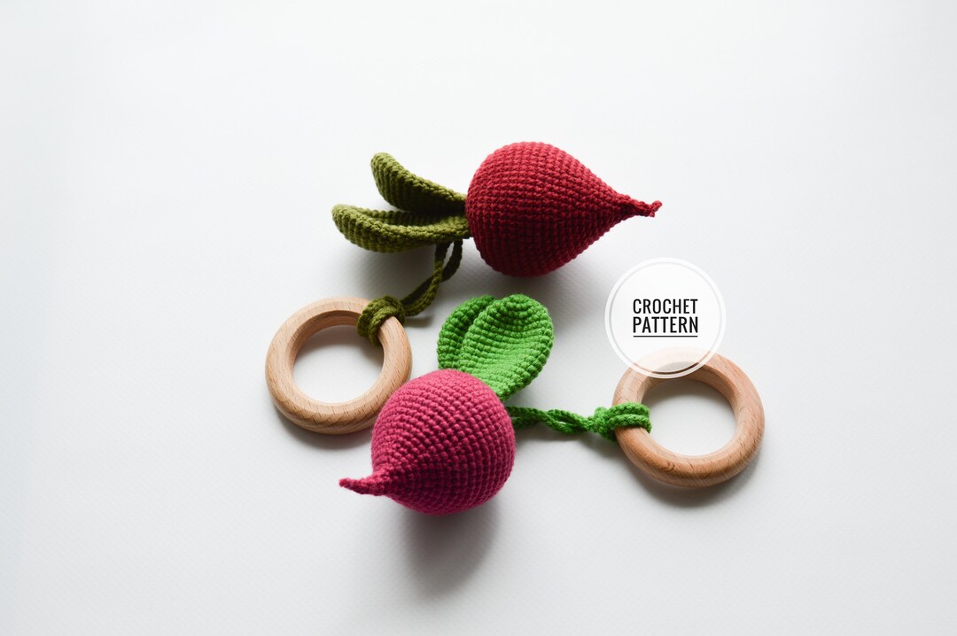Beetroot Rattle Easy Crochet Pattern Pretend Food, Crochet Amigurumi ...