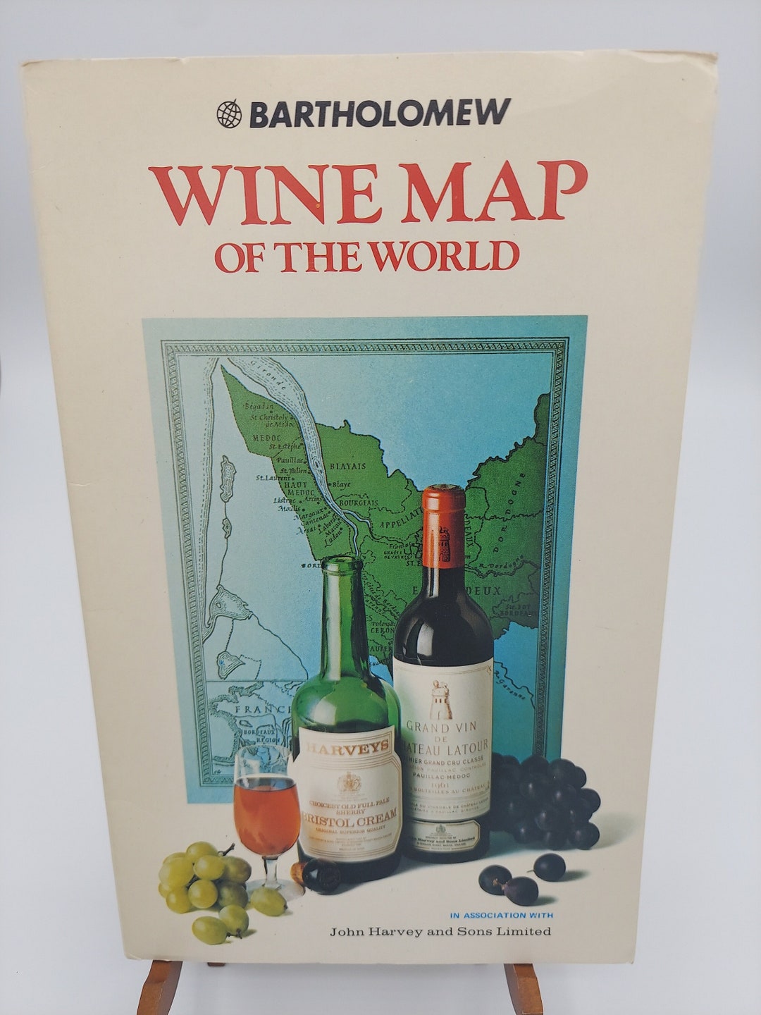 Vintage Bartholomew Wine Map of the World Foldout Map Book 1977 ...