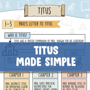 Book of Titus Made Simple Printable - New Testament Made Simple Bible ...