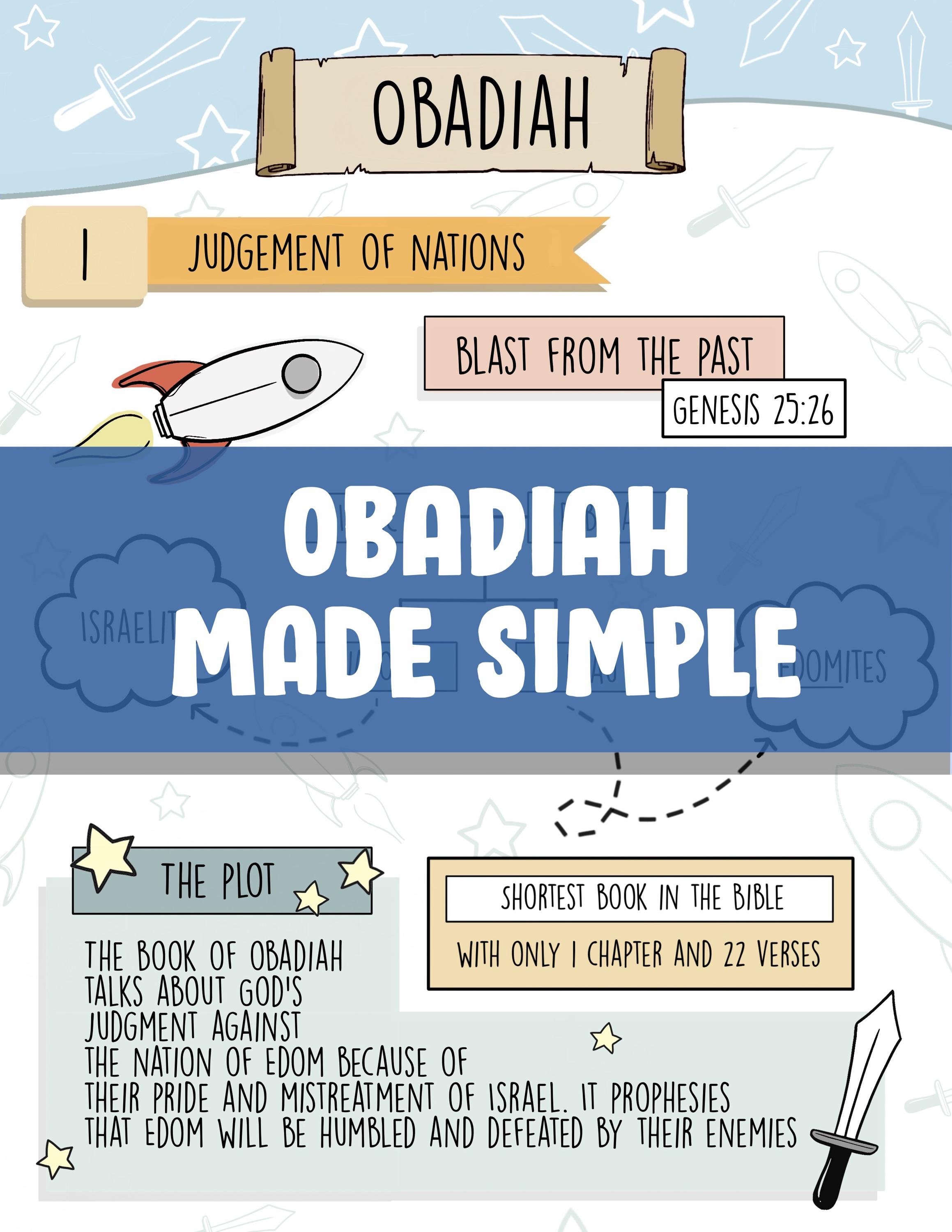 Book of Obadiah Made Simple Printable - Old Testament Made Simple Bible ...
