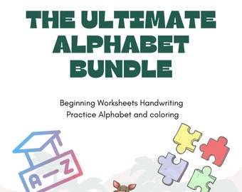 26 Pages Alphabet Coloring Book Printable for Kids, Alphabet Coloring ...