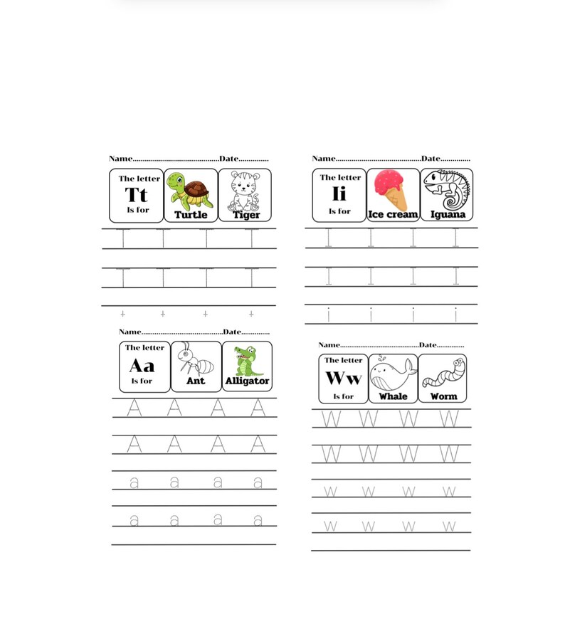 Alphabet Coloring Book Printable for Kids, Alphabet Coloring Pages ...
