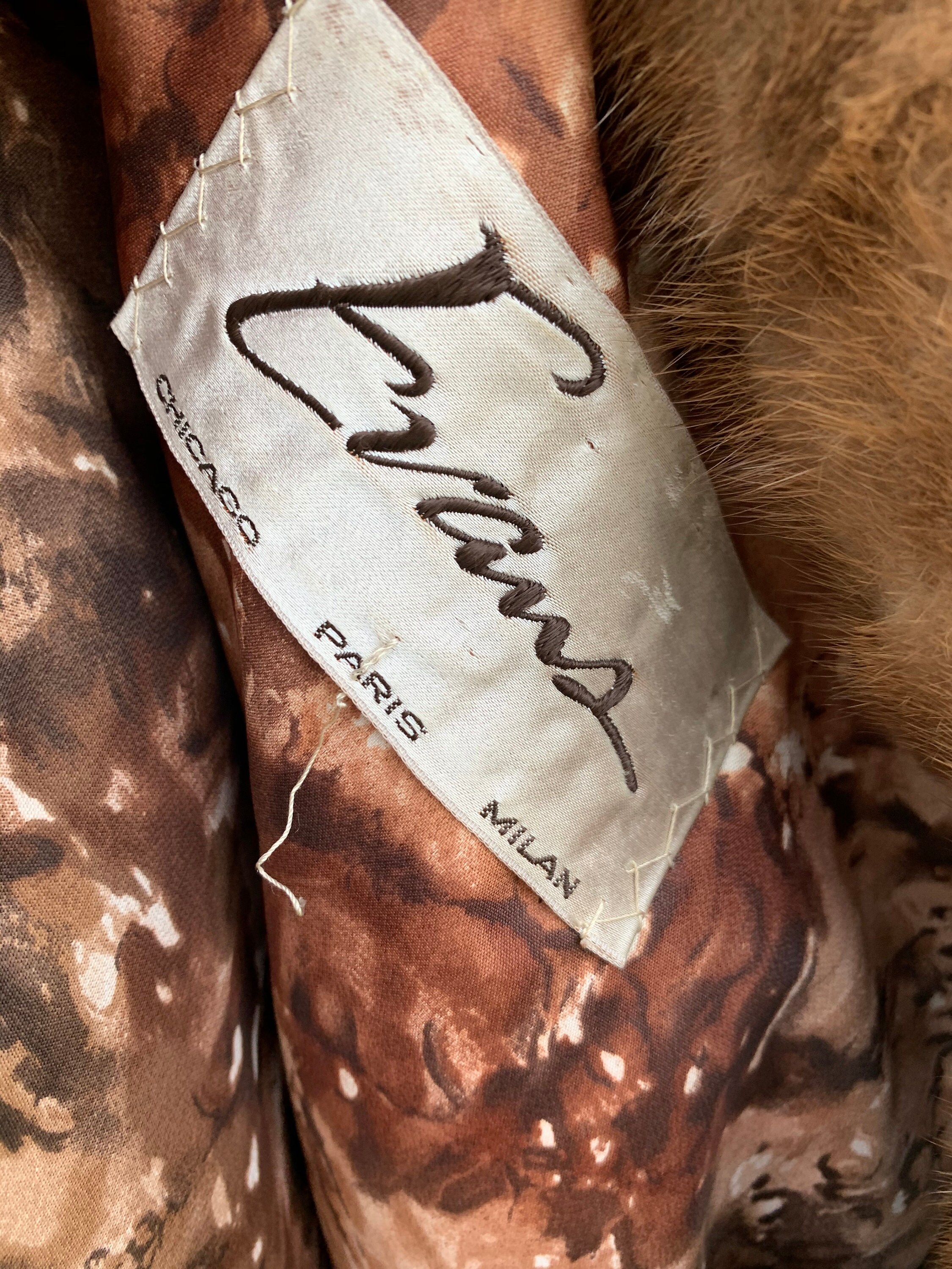 70s 80s Chevron Mink Fur & Leather Belted Coat - Etsy