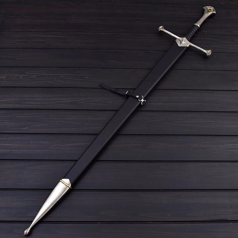 THE NARSIL SWORD Sword of Anduril Custom Handmade Stainless 440c Steel ...