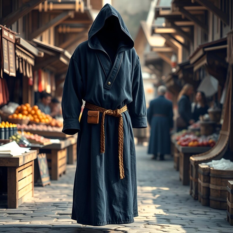 Medieval Hooded Robe Design Digital Download File Fantasy LARP Costume ...