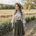 Medieval Viking Maiden Costume | Elegant Floral Crown and Dress ...