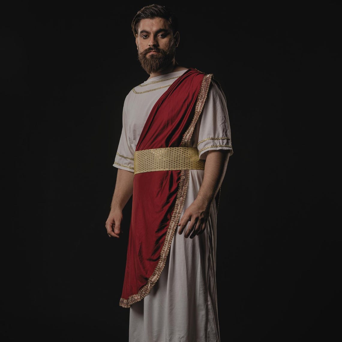 Roman Toga Costume | Greek Senator Outfit for Him | Men’s Ancient Tunic ...