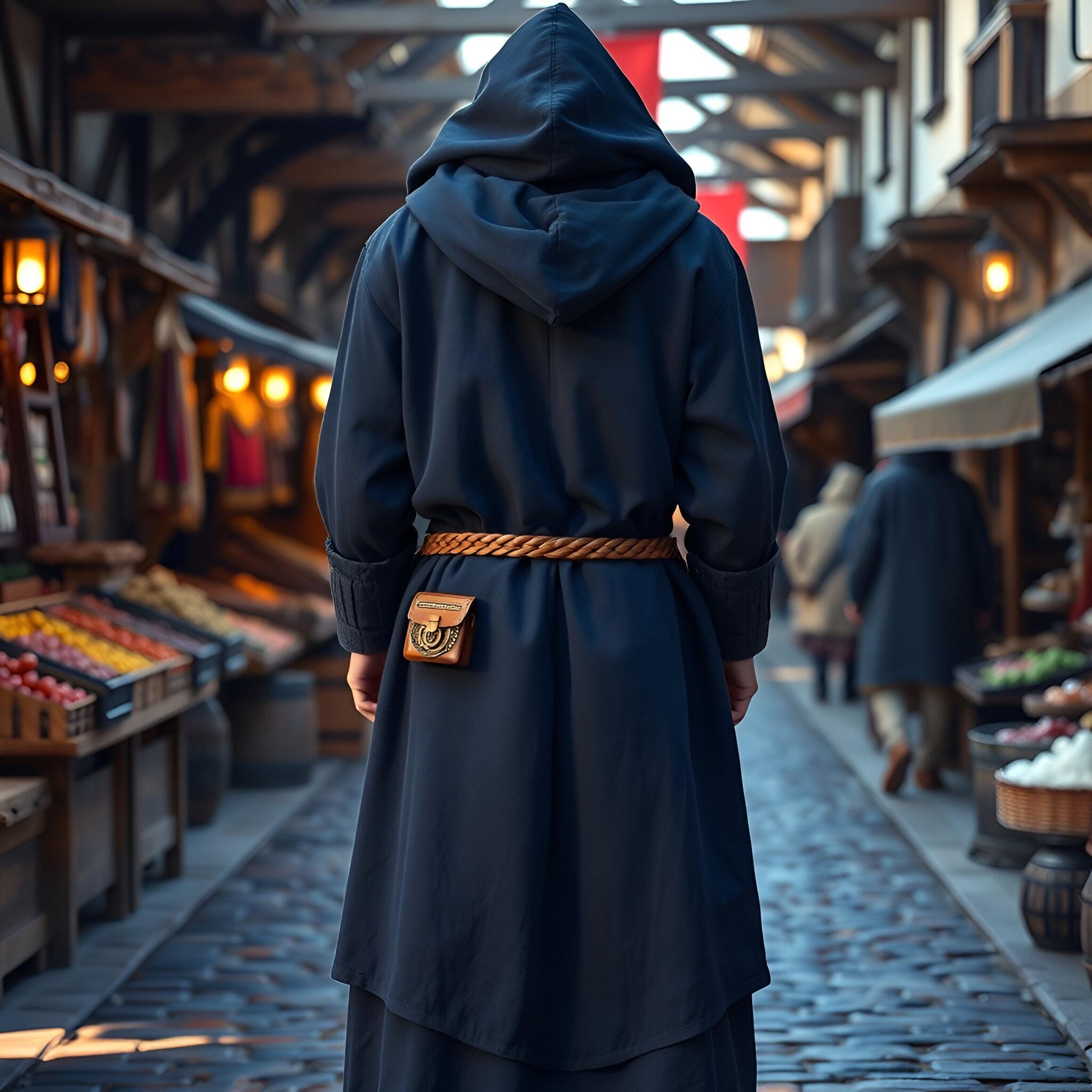 Medieval Hooded Robe Design Digital Download File Fantasy LARP Costume ...