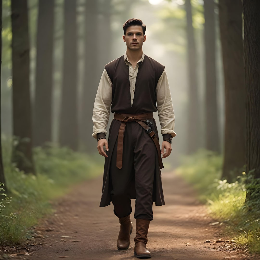 Forest Wanderer Cosplay Vest | Men’s Medieval Festival Outfit ...