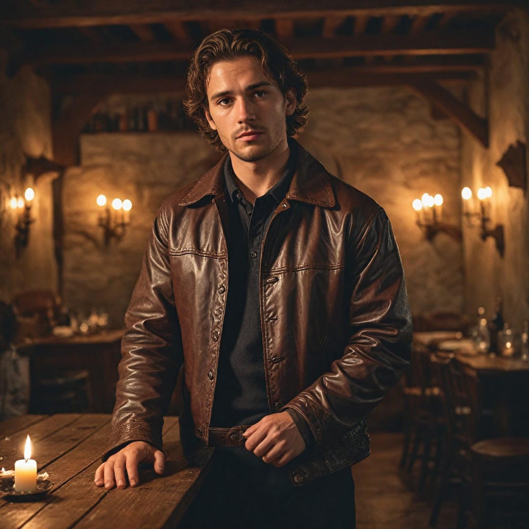 Vintage Brown Leather Jacket for Men | Rustic Men's Retro Outerwear ...